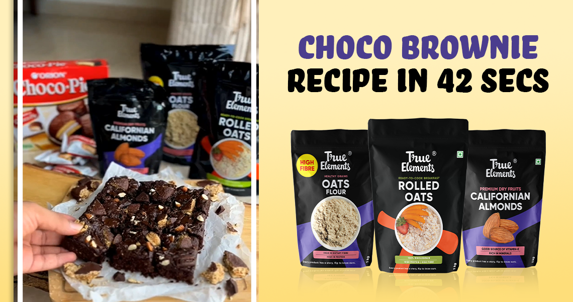 Delicious Choco-Pie Oats Brownie | Healthy Dessert – True Elements