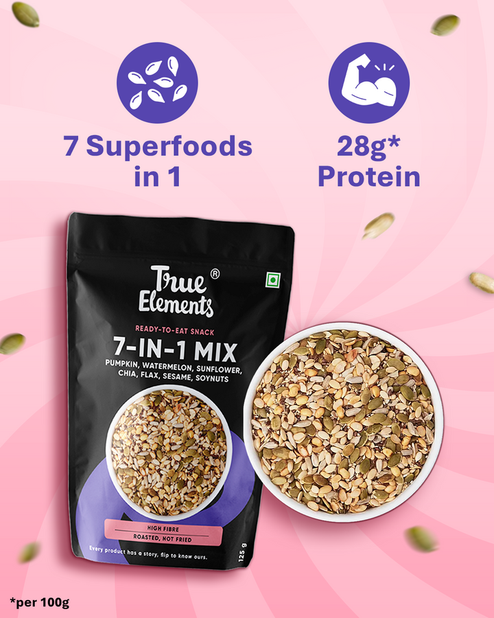 Buy 7 in 1 Seeds Mix - Protein packed seeds | True Elements