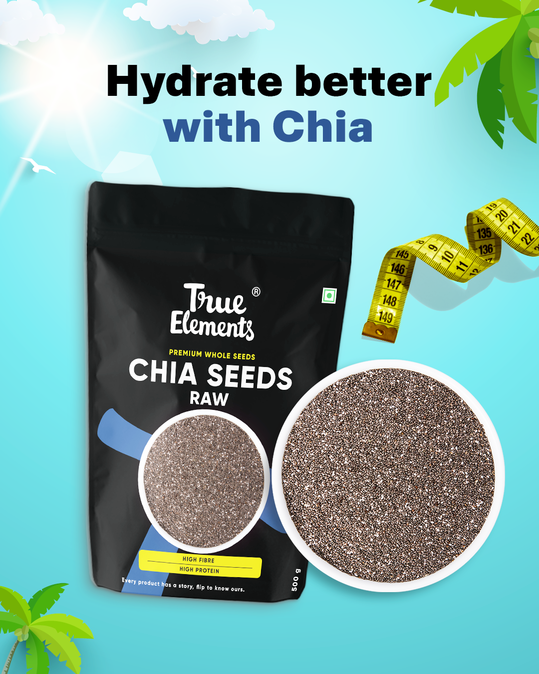 Raw Chia Seeds - Omega 3 Rich Chia Seeds | True Elements
