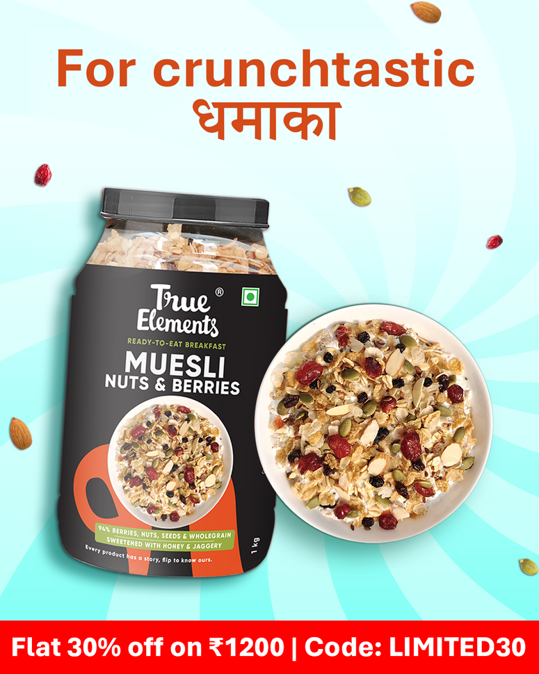 Buy Muesli Online, Wholegrain Muesli with Real Fruits | True Elements