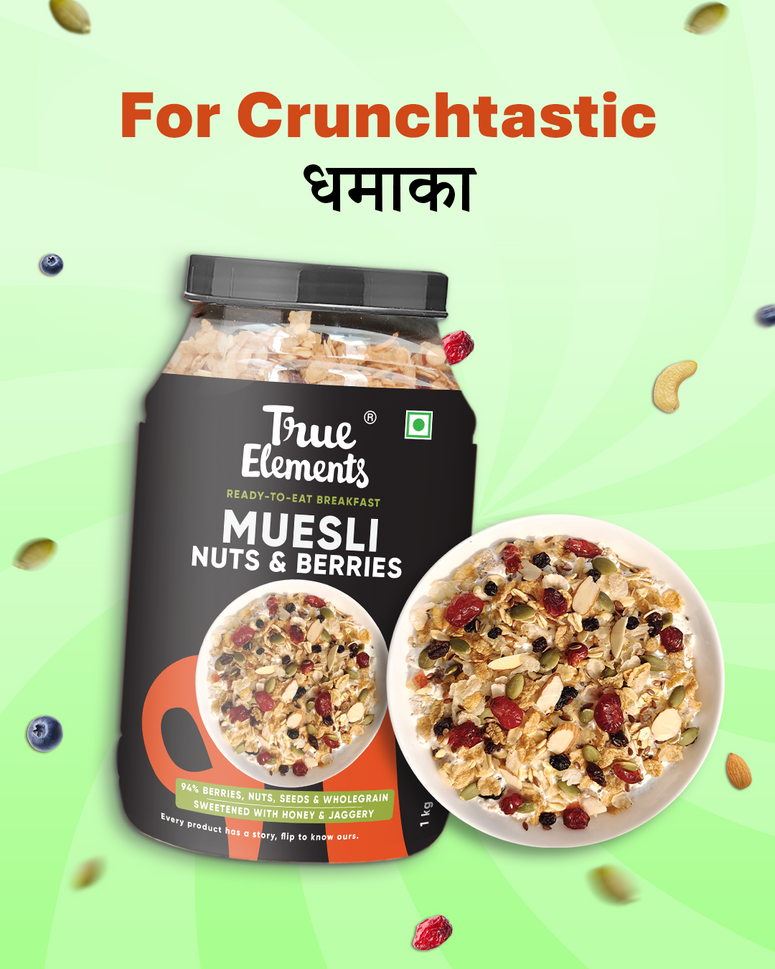 Buy Muesli Online, Wholegrain Muesli with Real Fruits | True Elements